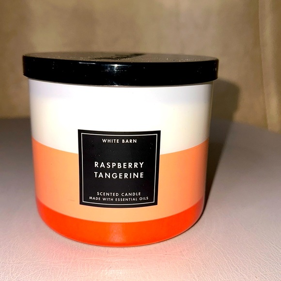 Bath & Body Works | Accents | Raspberry Tangerine 3 Wick Candle | Poshmark